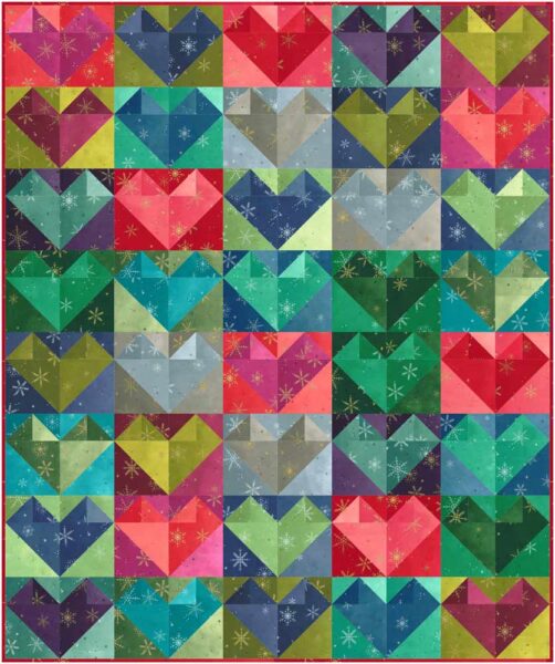 Ombré Winter Love PDF Quilt Pattern - V and Co. by Vanessa Christenson
